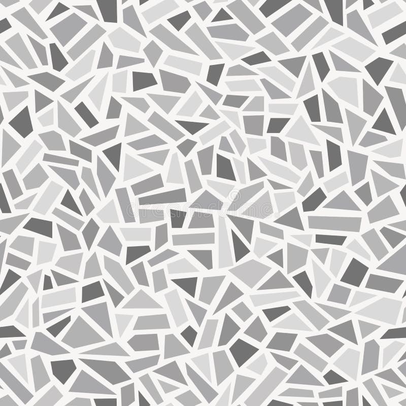 Seamless Vector Pattern. Grey Broken Vessel Mosaic, Tiles. Stock Vector ...