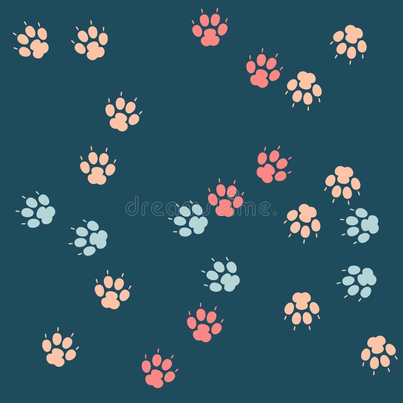 Seamless Vector Pattern with Hand Drawn Bones and Paws Stock ... Seamless Vector Pattern with Hand Drawn Bones and Paws Stock ...