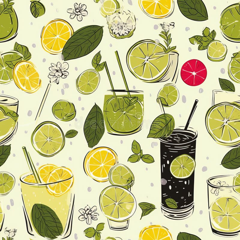 Cartoon Hand Drawn Summer Drinks Stock Illustrations – 1,086 Cartoon ...
