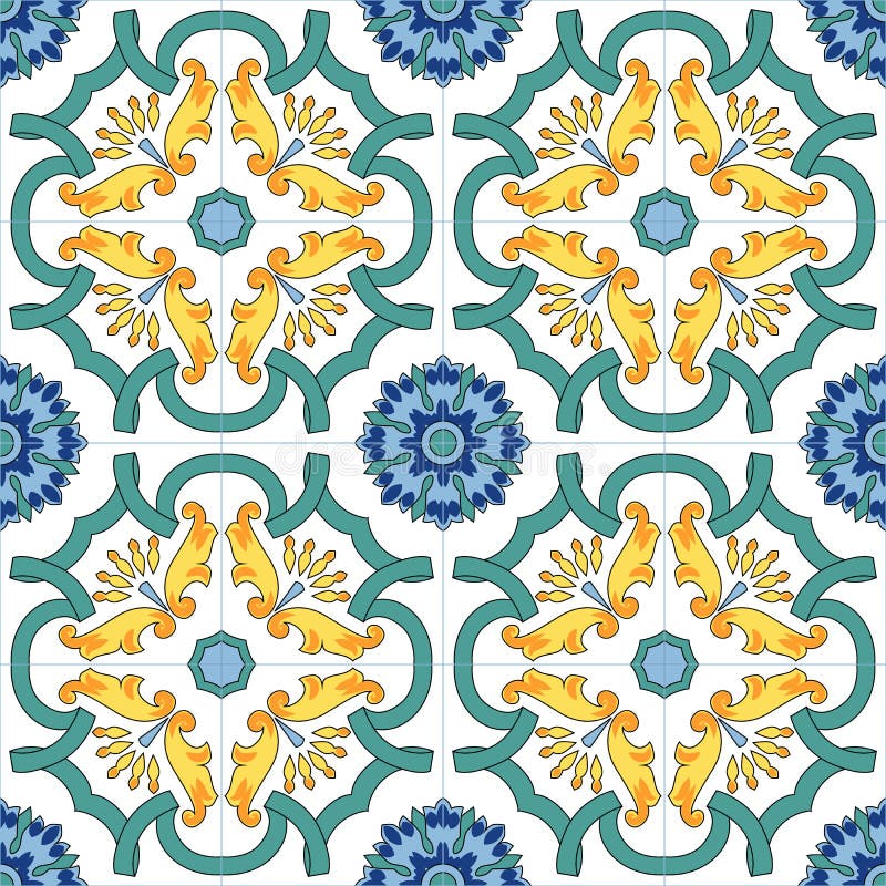 Seamless Vector Pattern with Hand Drawn Traditional Motifs of Southern ...