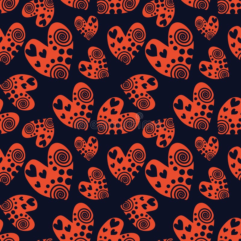 Red Spiral Repeating Seamless Pattern Vector Background Stock ...