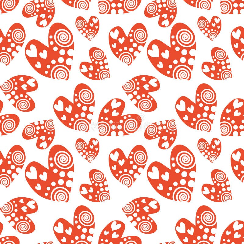 Red Spiral Repeating Seamless Pattern Vector Background Stock ...