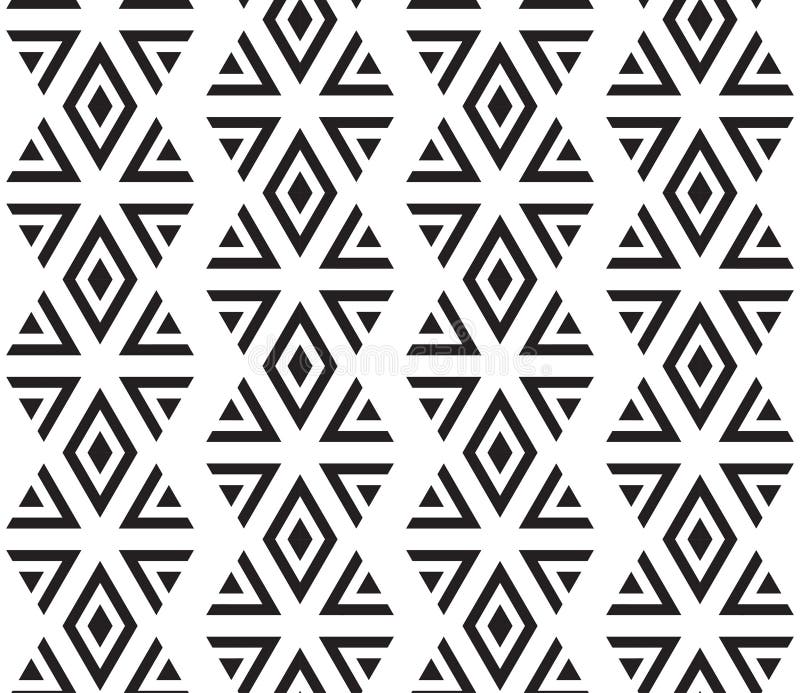 Tapping Striped Triangle. Geometric Seamless Vector Pattern. Modern ...