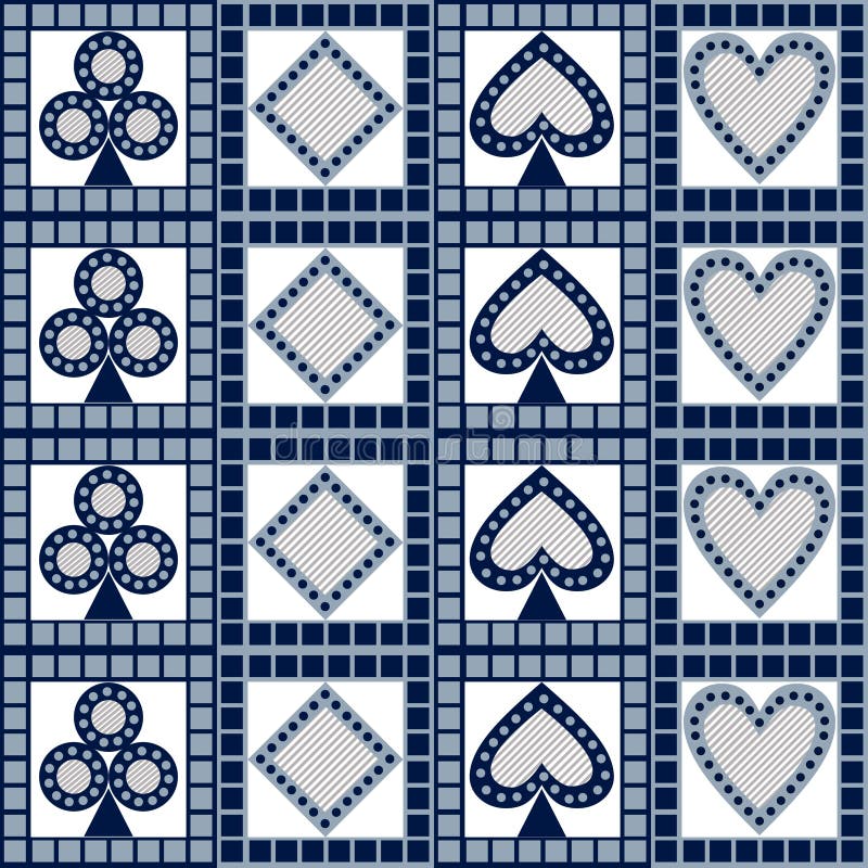 Repeating Playing Card Pattern Stock Illustrations – 147 Repeating ...