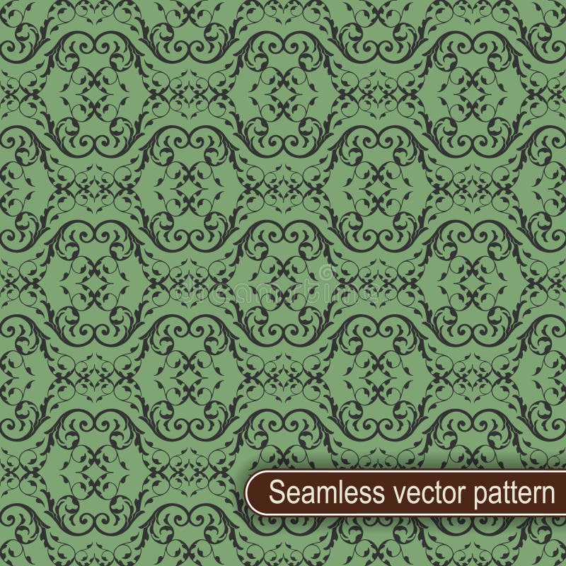 Seamless Green Vector Pattern Stock Vector - Illustration of pattern ...
