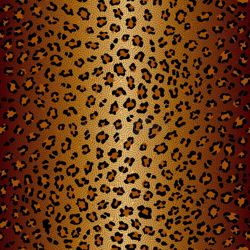 Seamless Leopard Texture Pattern. Vector. Stock Vector - Illustration ...