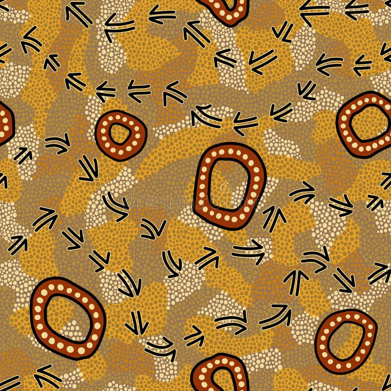 Seamless Vector Pattern Including Ethnic Australian Motive with ...