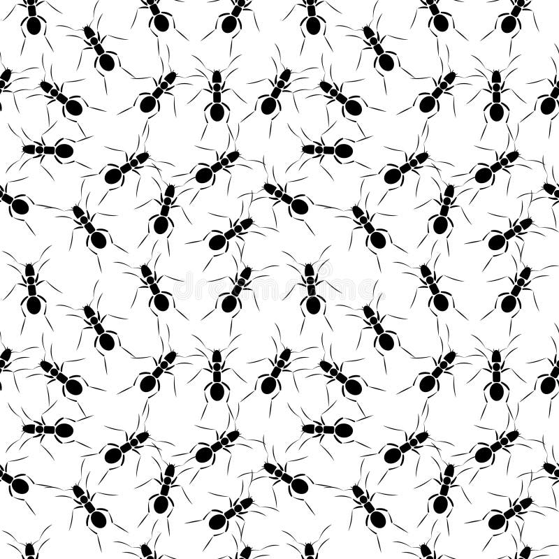 Black Ants Seamless Background Stock Illustrations – 287 Black Ants ...