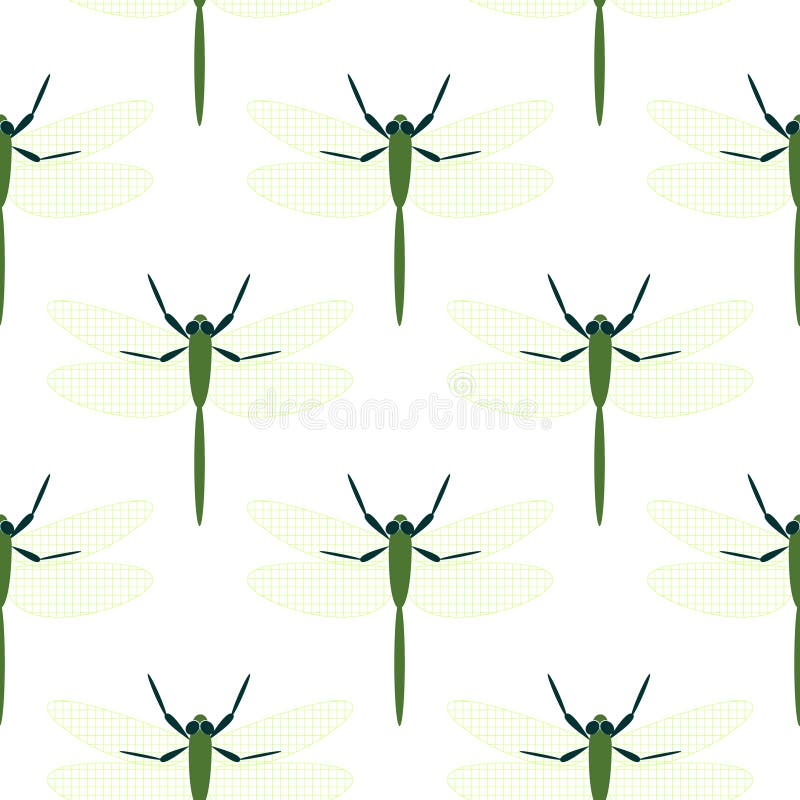 Seamless Vector Pattern with Insects, Symmetrical Background with Close ...