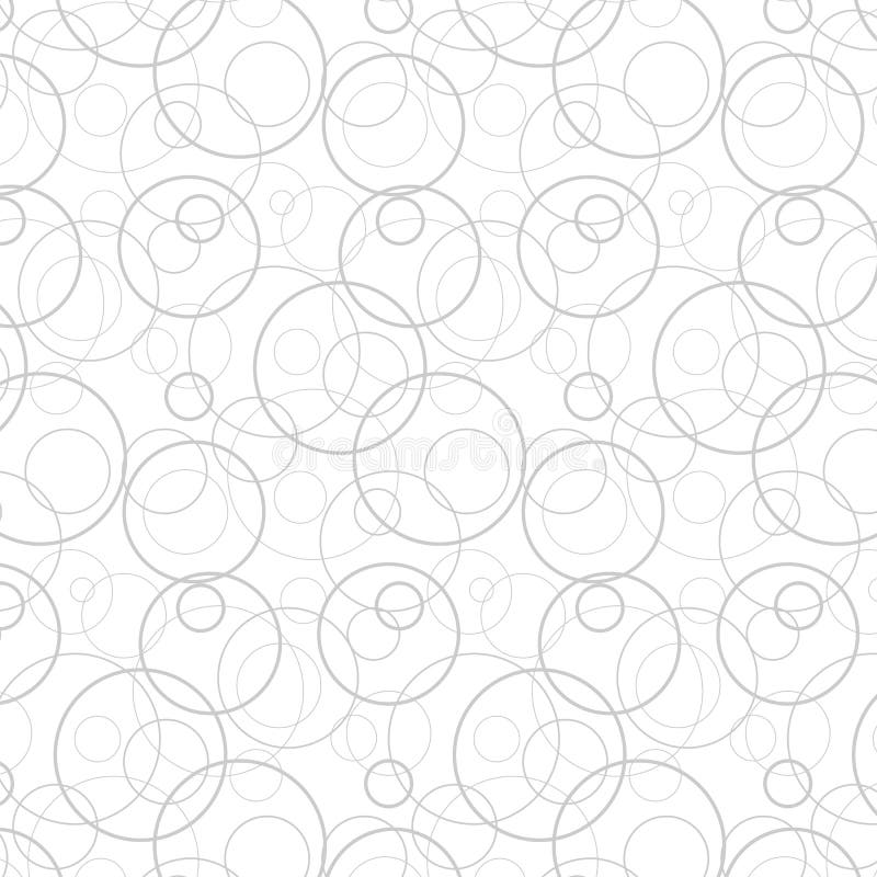 Seamless Vector Pattern Of Intersecting Circles Of Different Sizes