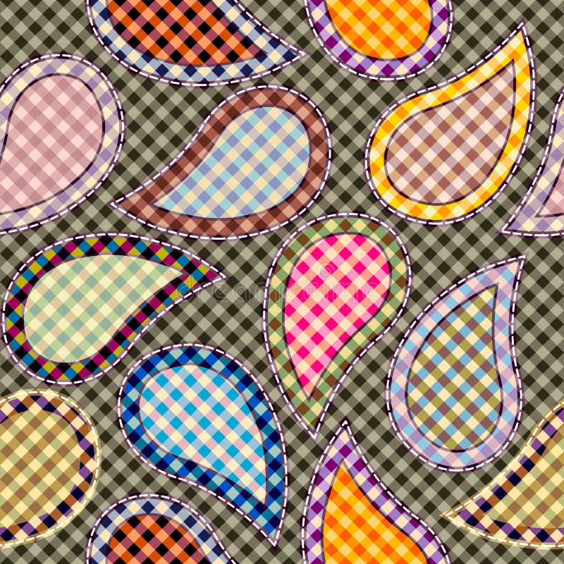 Seamless Vector Pattern. Intersection Patchwork Plaid Style Stock ...