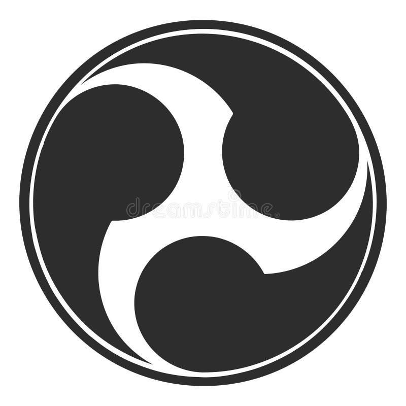 Seamless Pattern With Japanese Symbol Tomoe Stock Vector Illustration