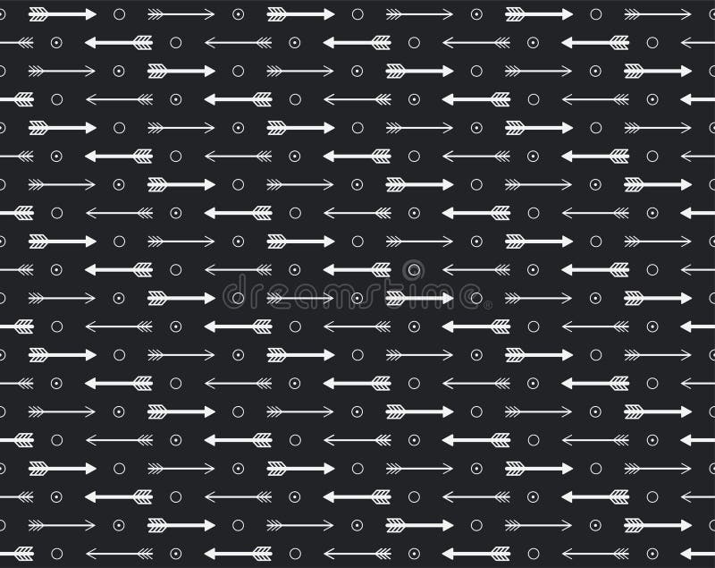 Seamless Vector Pattern of Light Grey Arrows on Dark Background ...
