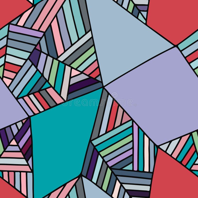 Seamless Vector Pattern, Lined Asymmetric Geometric Background with ... Seamless Vector Pattern, Lined Asymmetric Geometric Background with ...