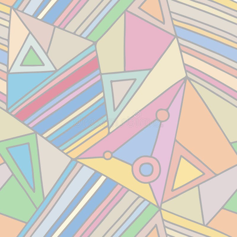 Seamless Vector Pattern, Lined Asymmetric Geometric Background with ...