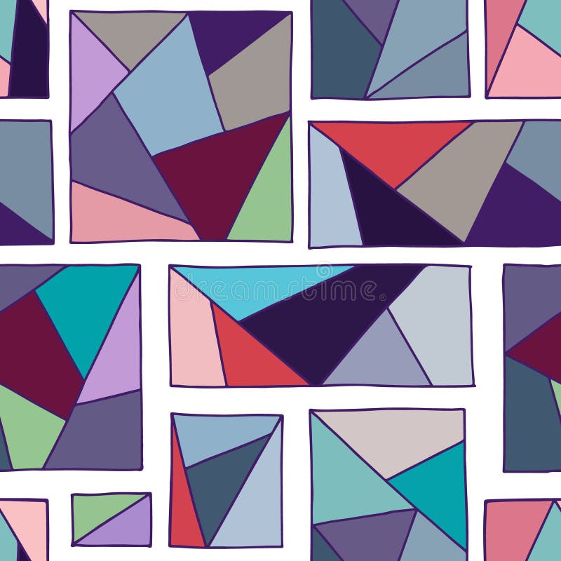 Seamless Vector Pattern, Lined Asymmetric Geometric Background with ...