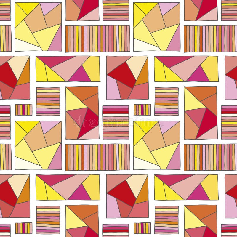 Seamless Vector Pattern, Lined Asymmetric Geometric Background with ...