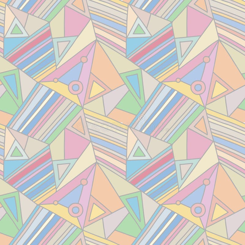 Seamless Vector Pattern, Lined Asymmetric Geometric Background with ...