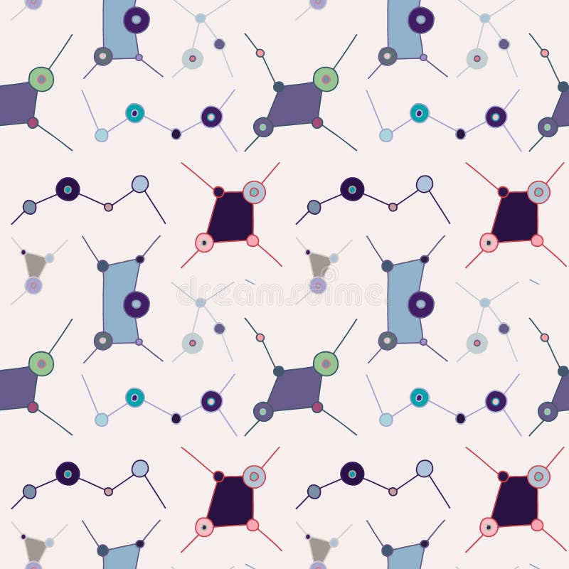 Seamless Vector Pattern, Lined Blue Pastel Asymmetric Geometric ...