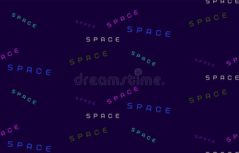 Seamless Vector Pattern Made of Colorful Letters, Words Space, Trendy ...
