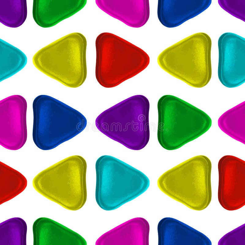 Seamless Vector Pattern Made Up of Geometric Shapes Clay. Stock Vector ...