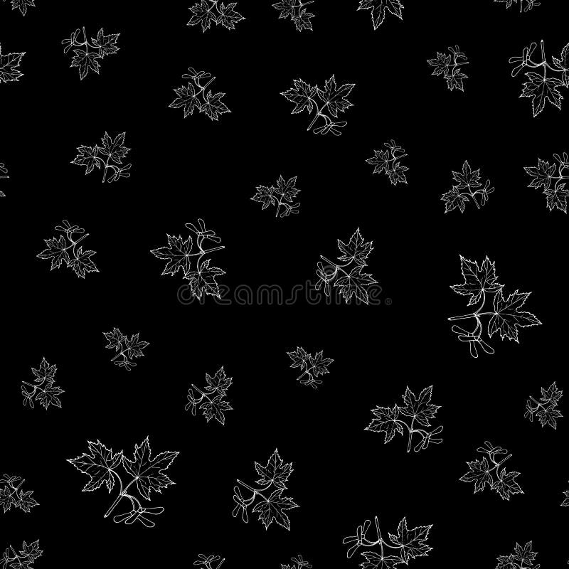 Seamless Vector Pattern with Maple Branches Stock Vector - Illustration ...