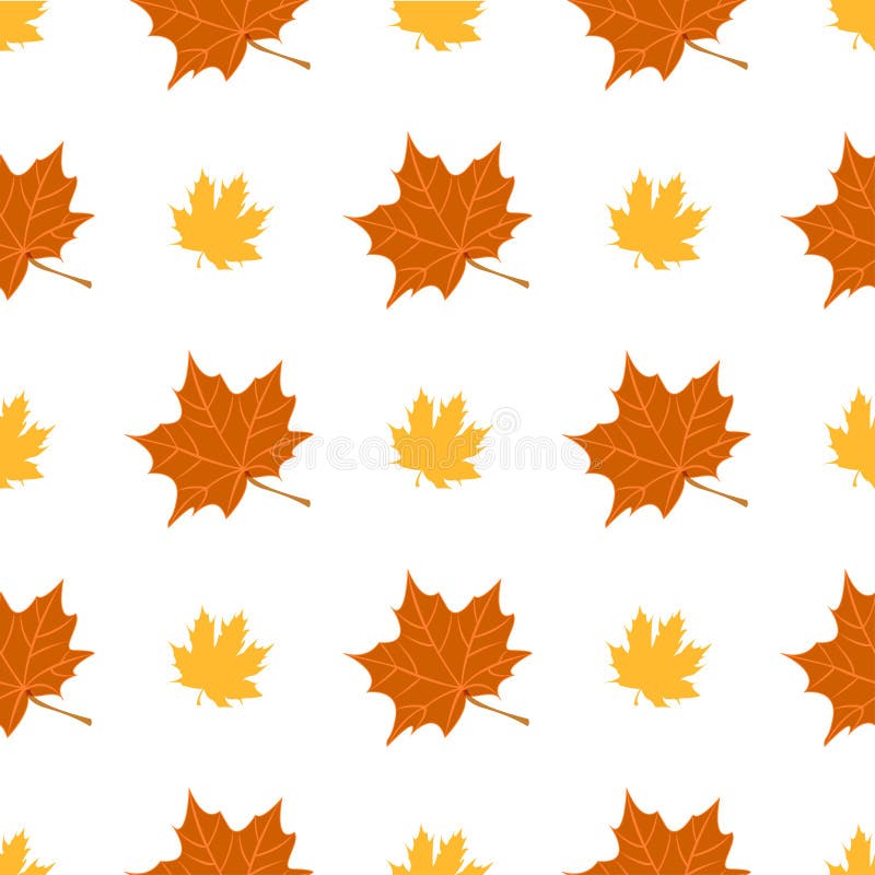 Seamless Vector Pattern of Maple Leaves. Autumn Colors Stock Vector ...