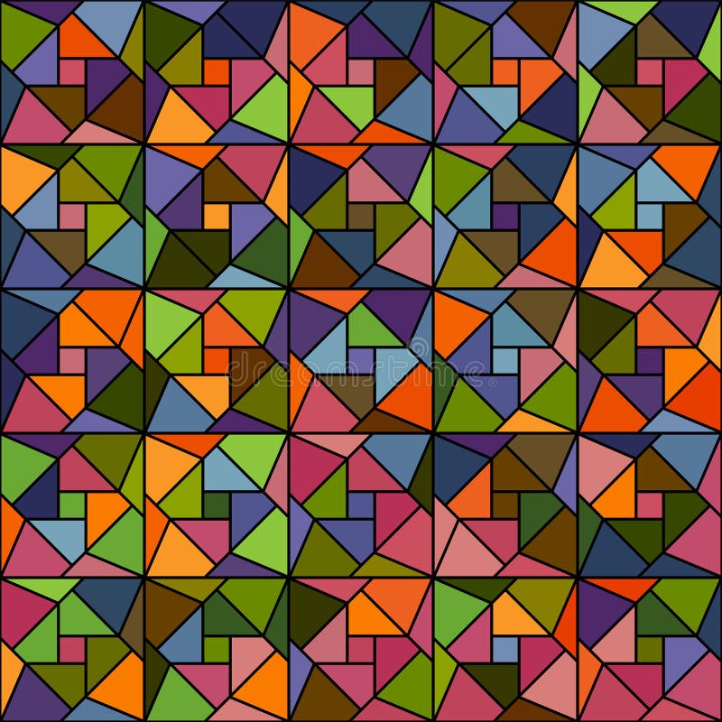 Seamless Vector Pattern, Modern Colors, Geometric Shapes. Stock Vector ...