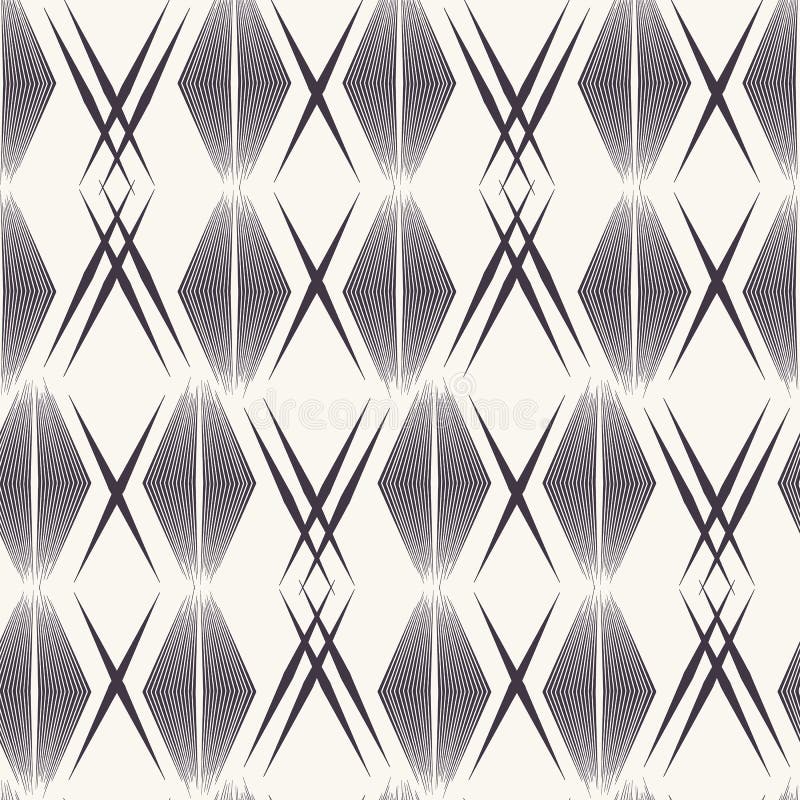Seamless Vector Pattern. Modern Geometric Hand Drawn Linear Diamond ...