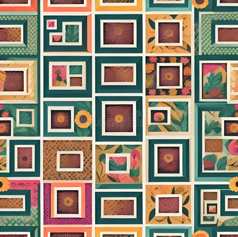 Seamless Vector Pattern. Patchwork Texture. Weaving. Textile Rapport ...