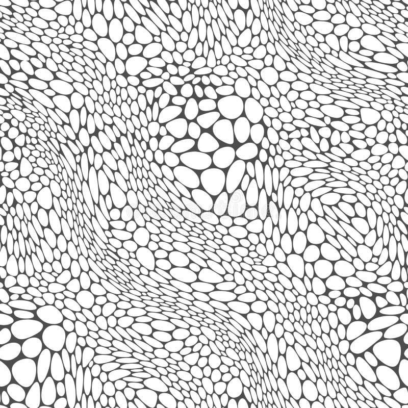 Seamless Vector Pattern of Pebbles. White, Isolated on Dark Background ...