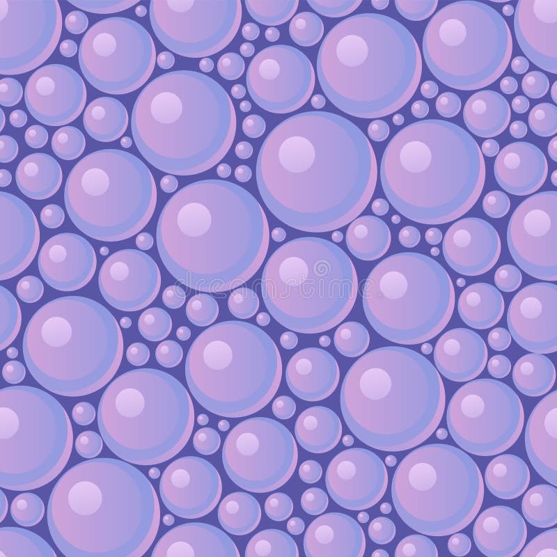Seamless Vector Pattern of Purple Bubbles Stock Vector - Illustration of texture, wallpaper ...