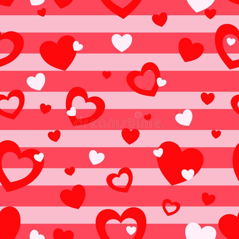 Seamless Vector Pattern. on a Red Background, a Soft Red Line with a ...