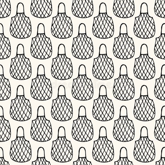 Seamless Vector Pattern with Reusable Mesh Bags, Net Bags, String Bags ...