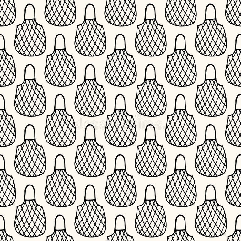 Seamless Vector Pattern with Reusable Mesh Bags, Net Bags, String Bags ...