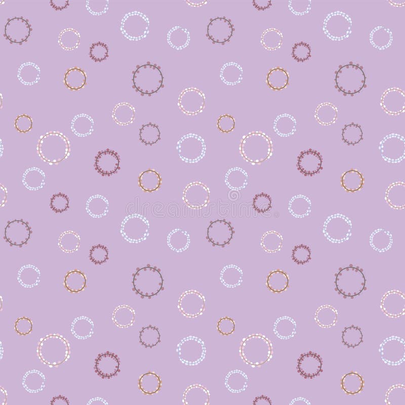 Seamless Vector Pattern with Round Elements of Purple and Blue on a ...