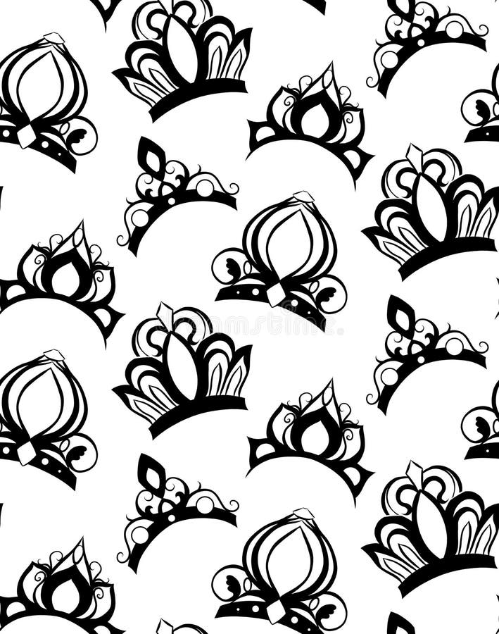 Seamless Pattern Crown Outline Background Design Stock Photos - Free ...