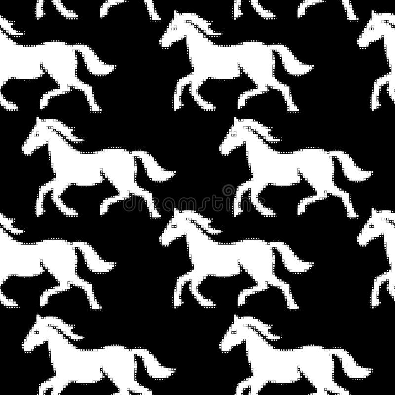Horse Silhouette Seamless Pattern Vector Stock Illustrations – 3,827 ...