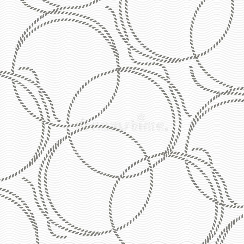 Seamless Vector Pattern with Sea Ropes on a Waves Background ...