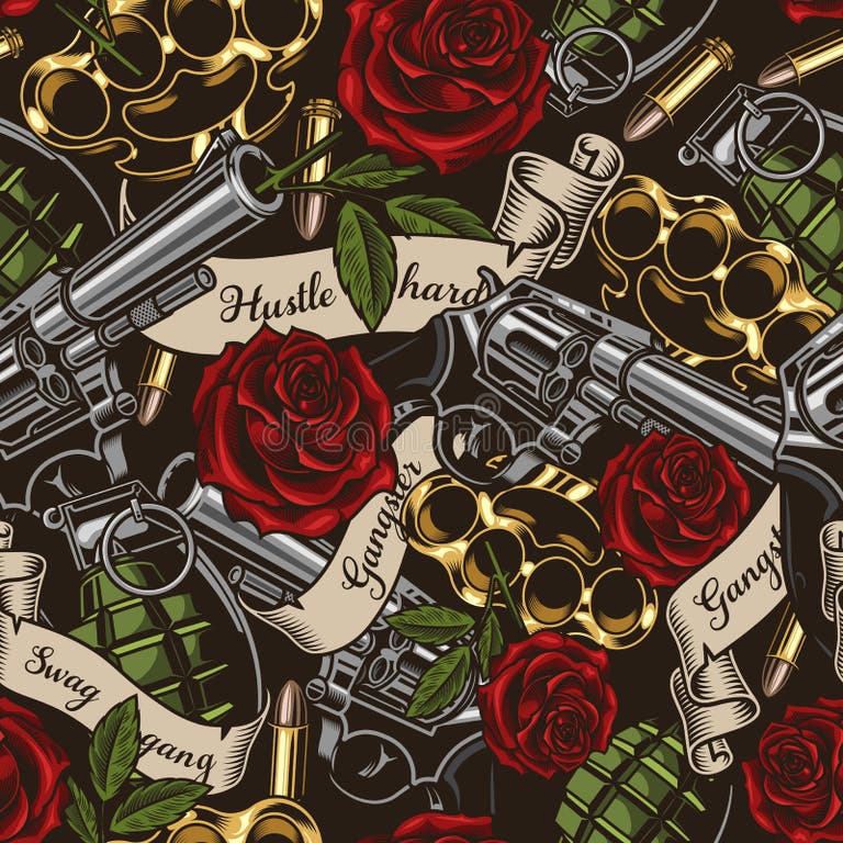 Gangster Background Vector Pattern Stock Illustrations – 745 Gangster ...