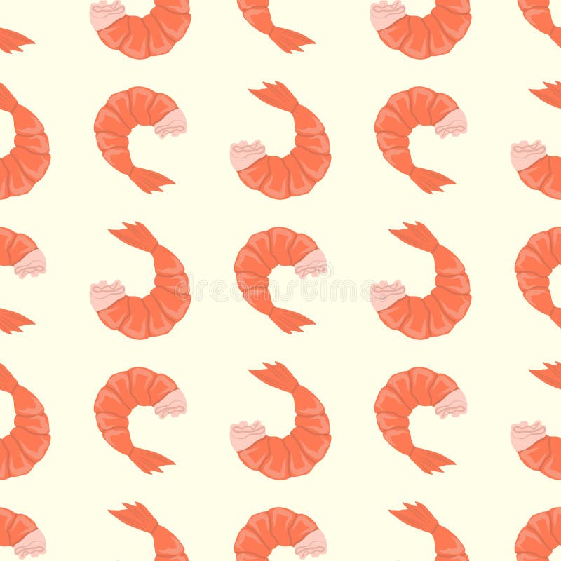 Pattern with shrimp stock vector. Illustration of background - 117698573
