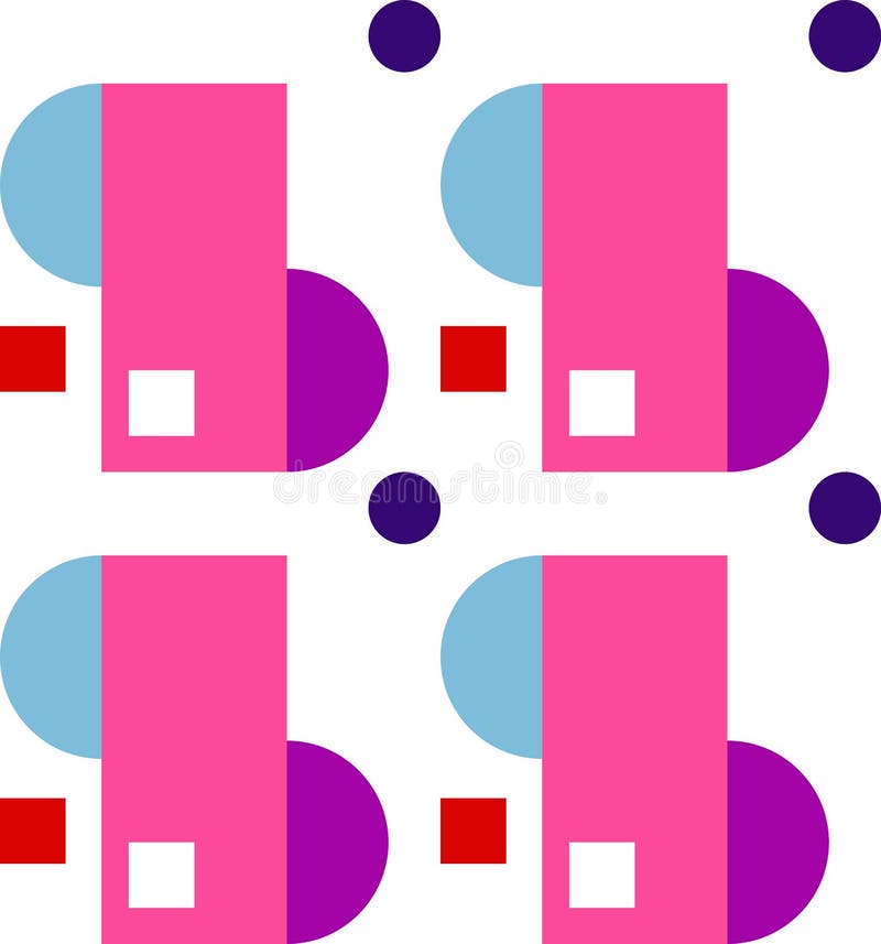 Seamless Vector Pattern, Simple Geometry Forms, Bright Colors, Bauhaus ...