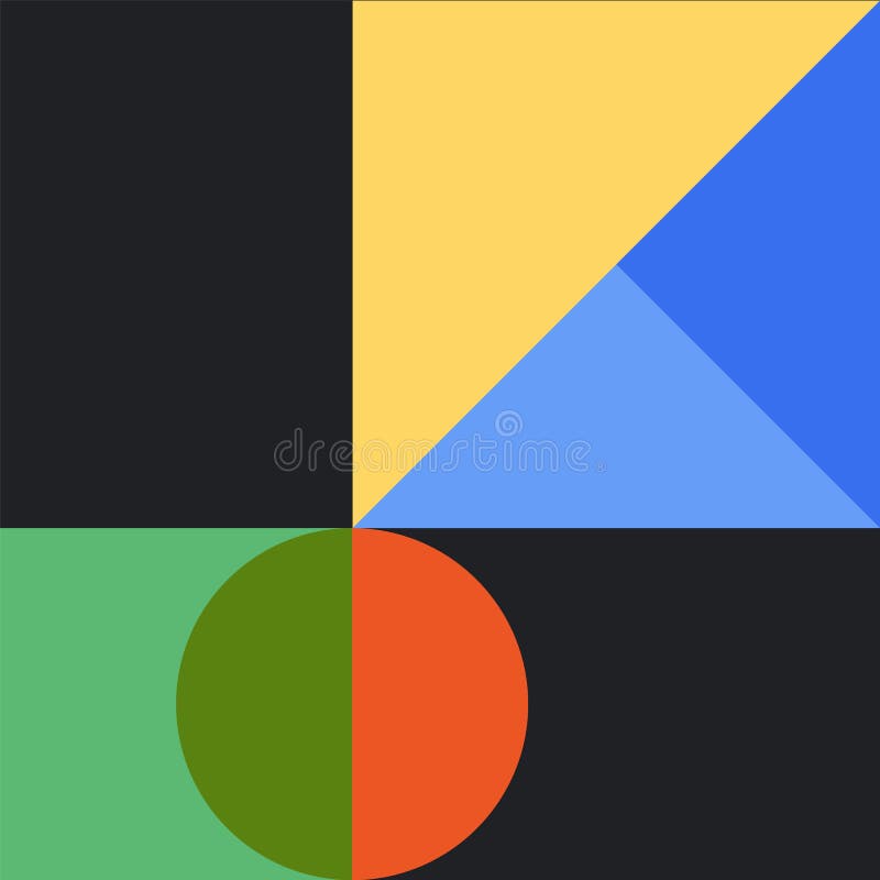 Seamless Vector Pattern, Simple Geometry Forms, Bright Colors, Bauhaus ...