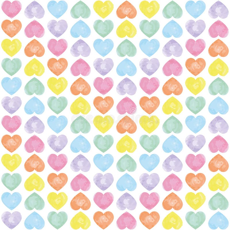Seamless Vector Pattern with Small Multicolored Hearts. the Colors of ...