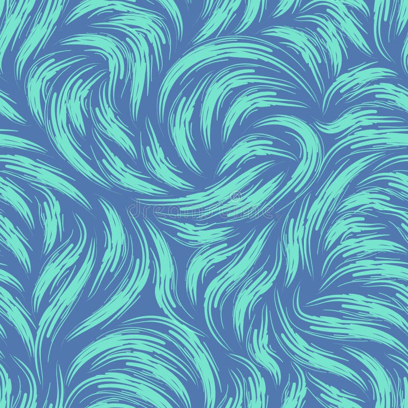 Seamless Vector Pattern of Smooth Lines or Brush Strokes in Trend Color ...