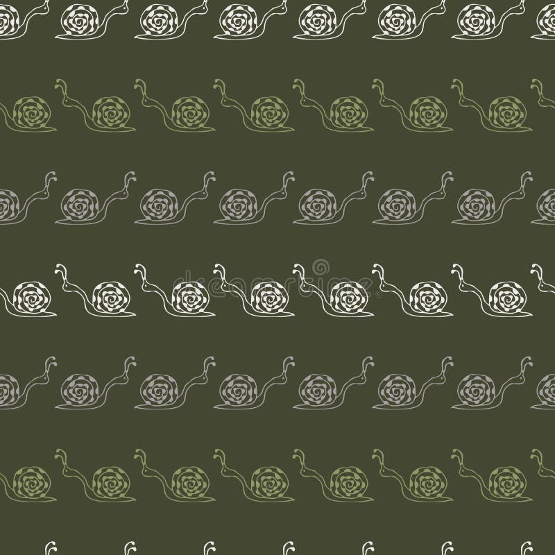 Seamless Vector Pattern with Snails Stock Vector - Illustration of ...