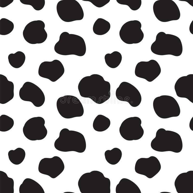 Seamless Vector Pattern with Spotted Cow Texture Stock Vector ...