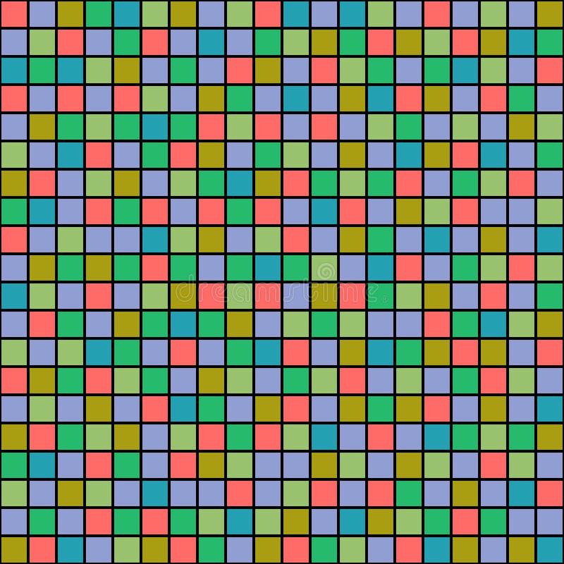 Seamless Vector Pattern with Squares. Simple Checkered Graphic Design ...