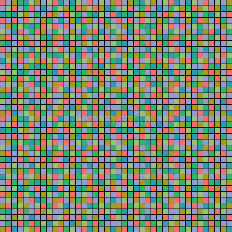 Seamless Vector Pattern with Squares. Simple Checkered Graphic Design ...