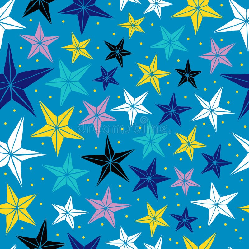 Seamless star pattern stock vector. Illustration of objects - 8934101